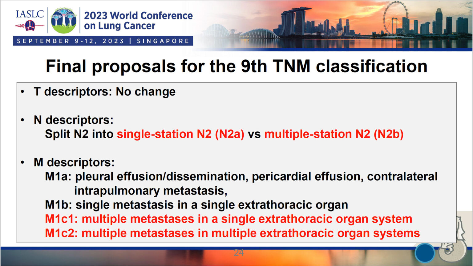 WCLC Attendees Hear Preview of Proposed Changes for the 9th Edition of ...